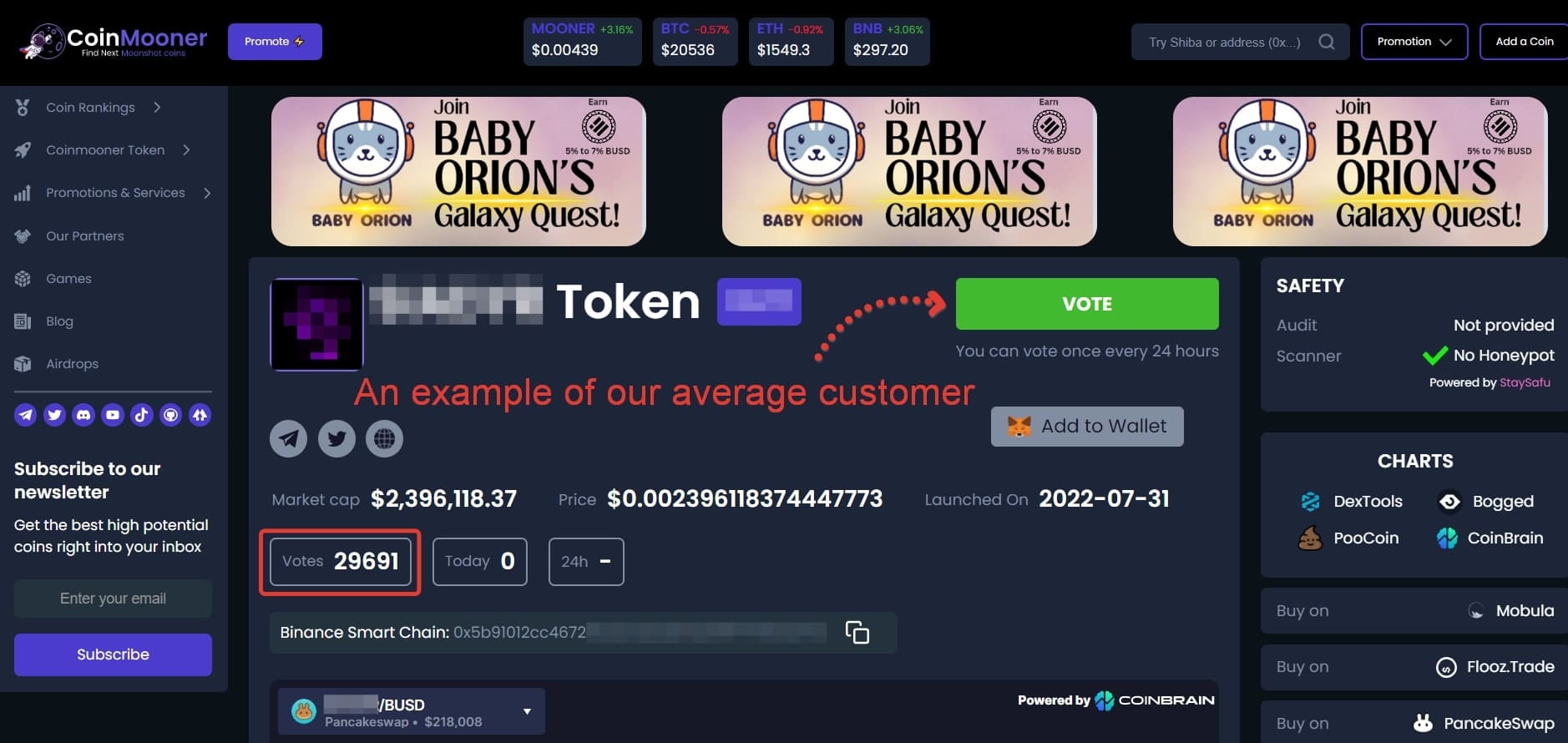 Buy Coinmooner Upvotes – $2 / 100 Votes – Safe & Easy